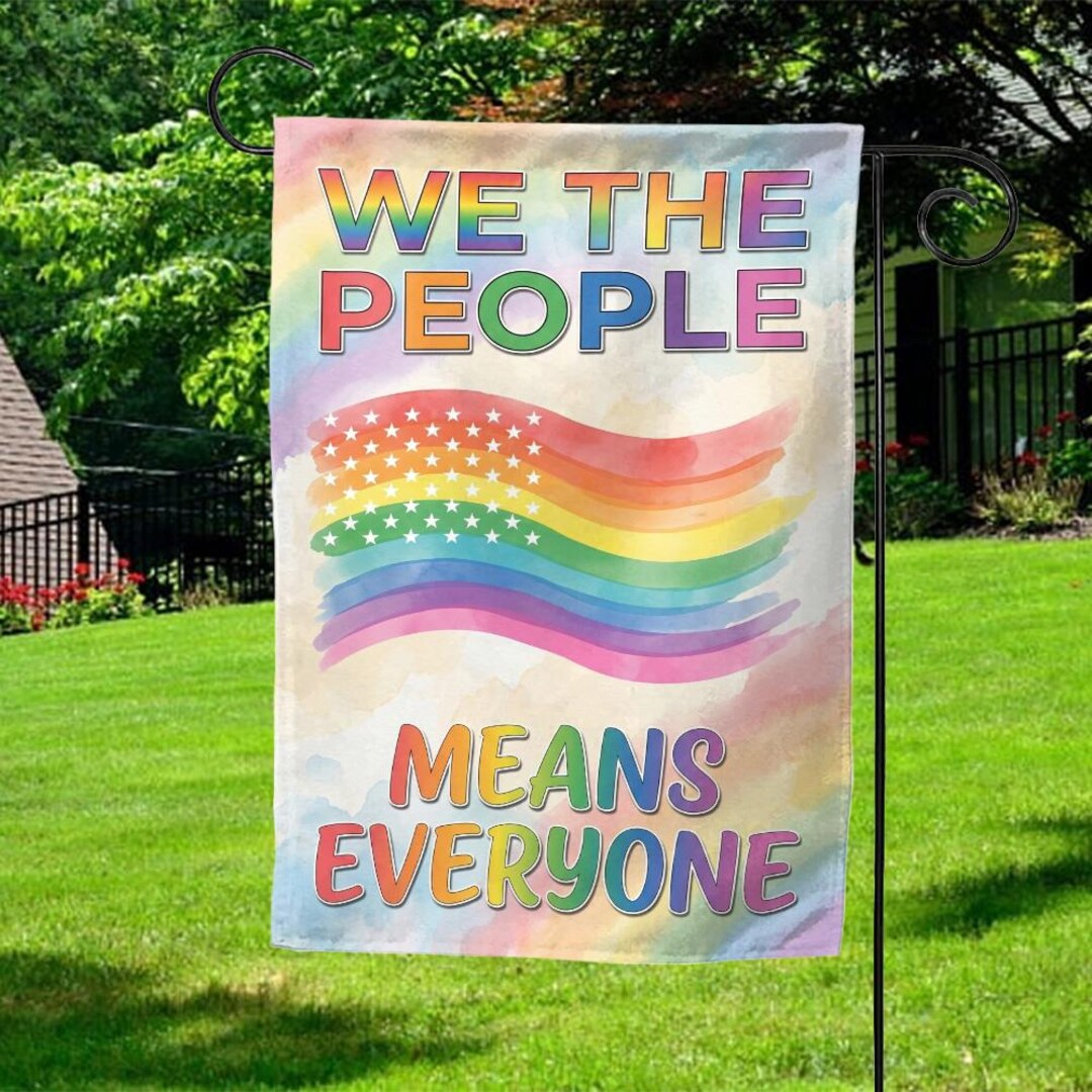 You Are Loved Rainbow Pride Garden Flag, LGBTQ Affirmation Yard Banner ...
