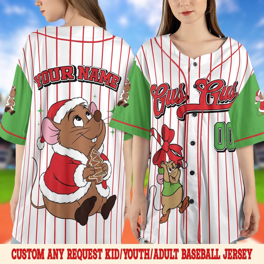 Custom Disney Gus Gus Christmas Collection Baseball, Gus Gus Mouse ...