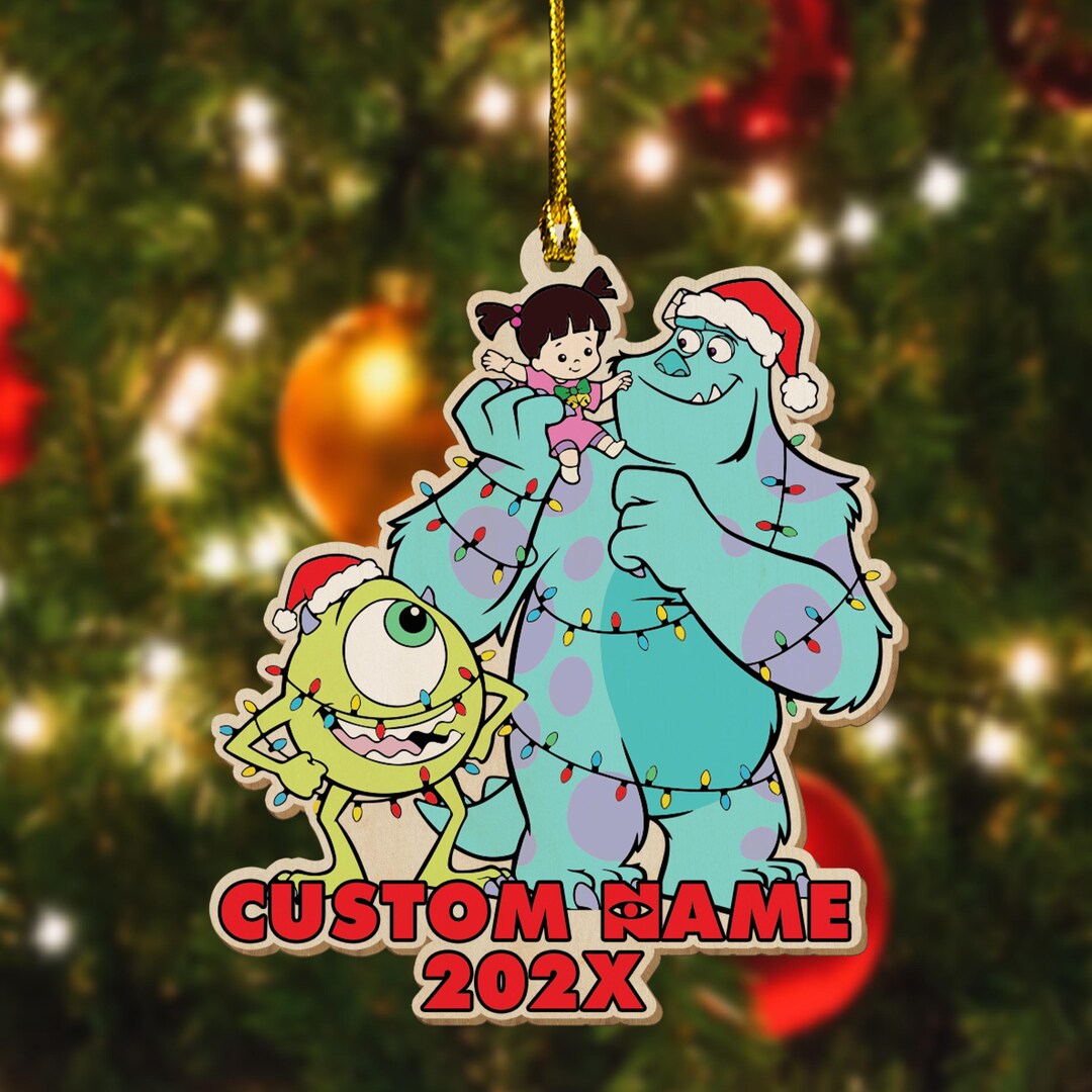 Personalized Disney Monsters Inc Christmas Ornament, Sully Mike Boo ...