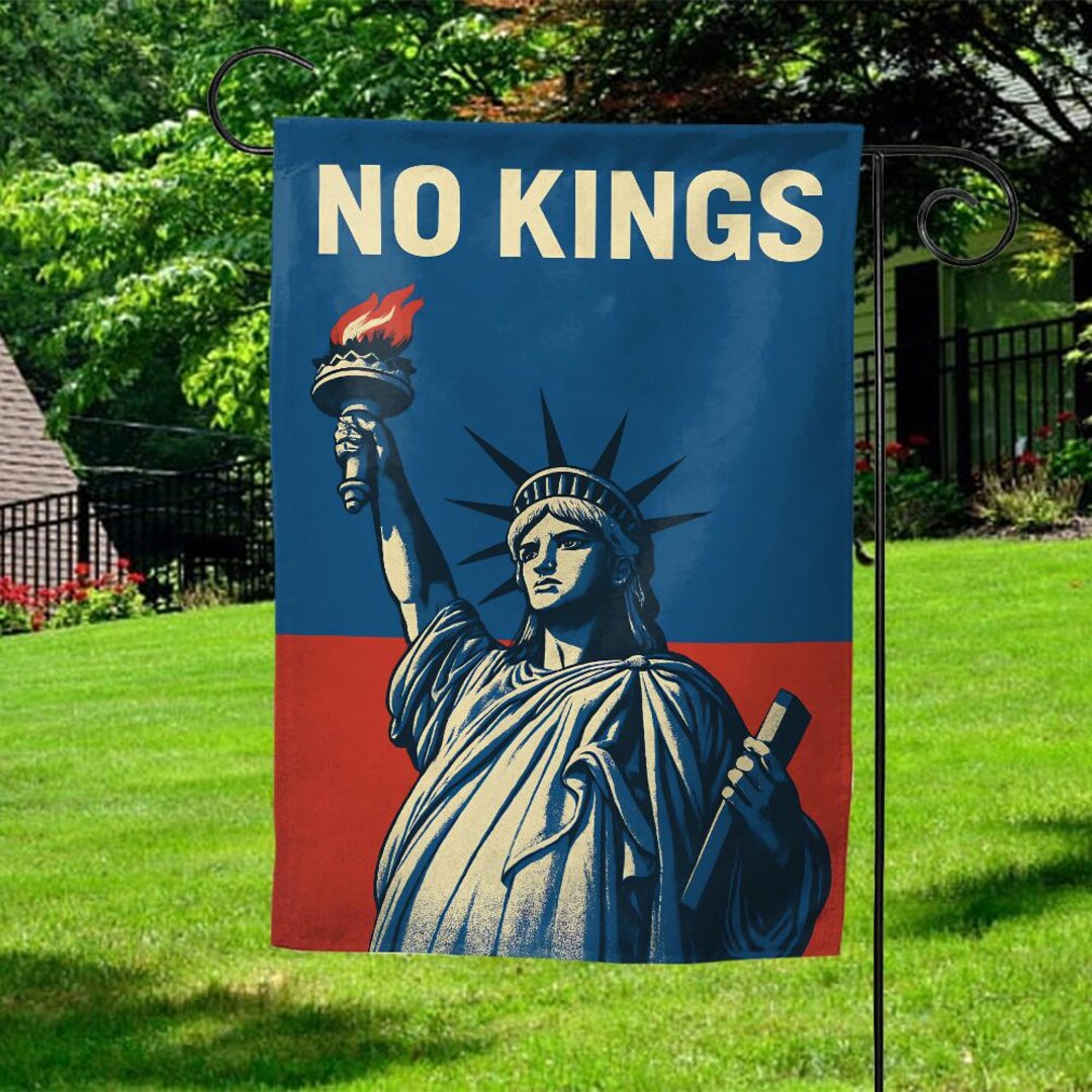No Kings House Flag, Anti Trump House Flag, Resistance Nope to Fascism ...