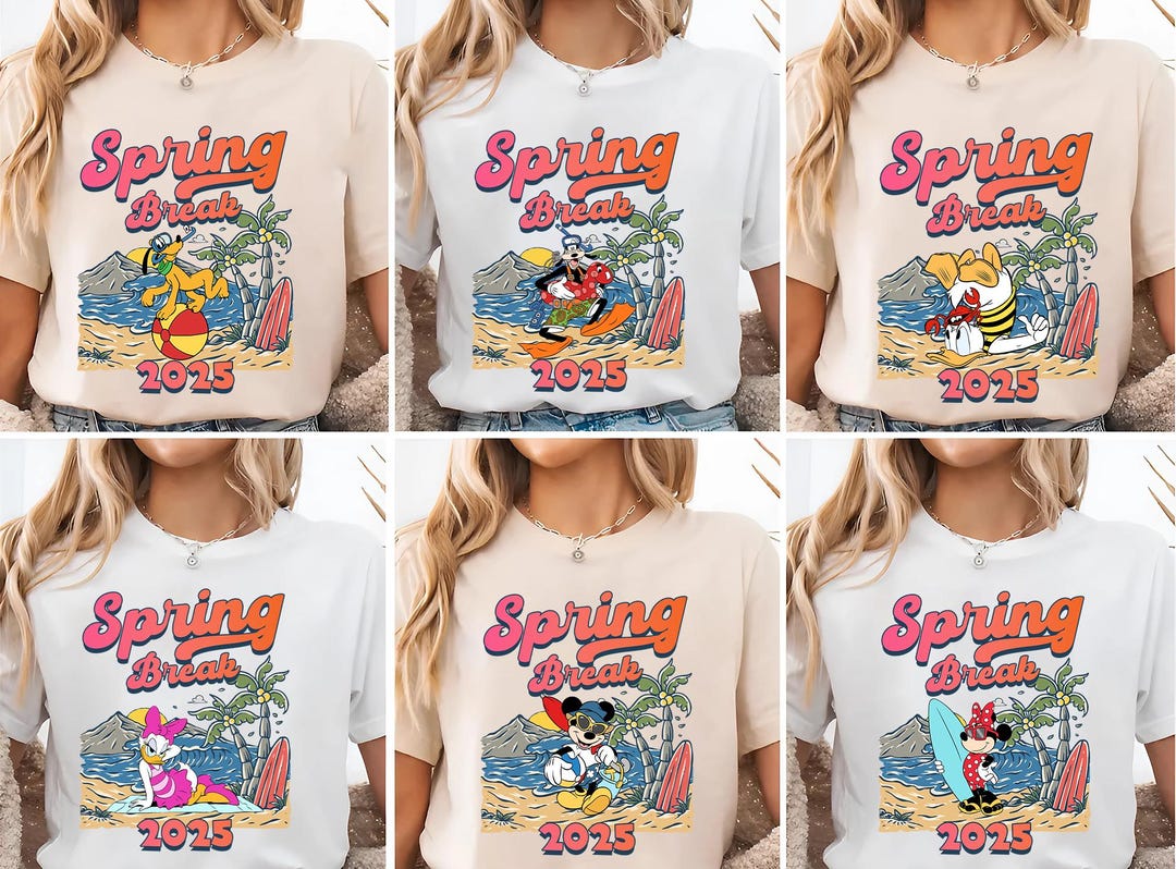Vintage Disney Spring Break 2026 Shirt/retro Mickey and Friends Spring ...
