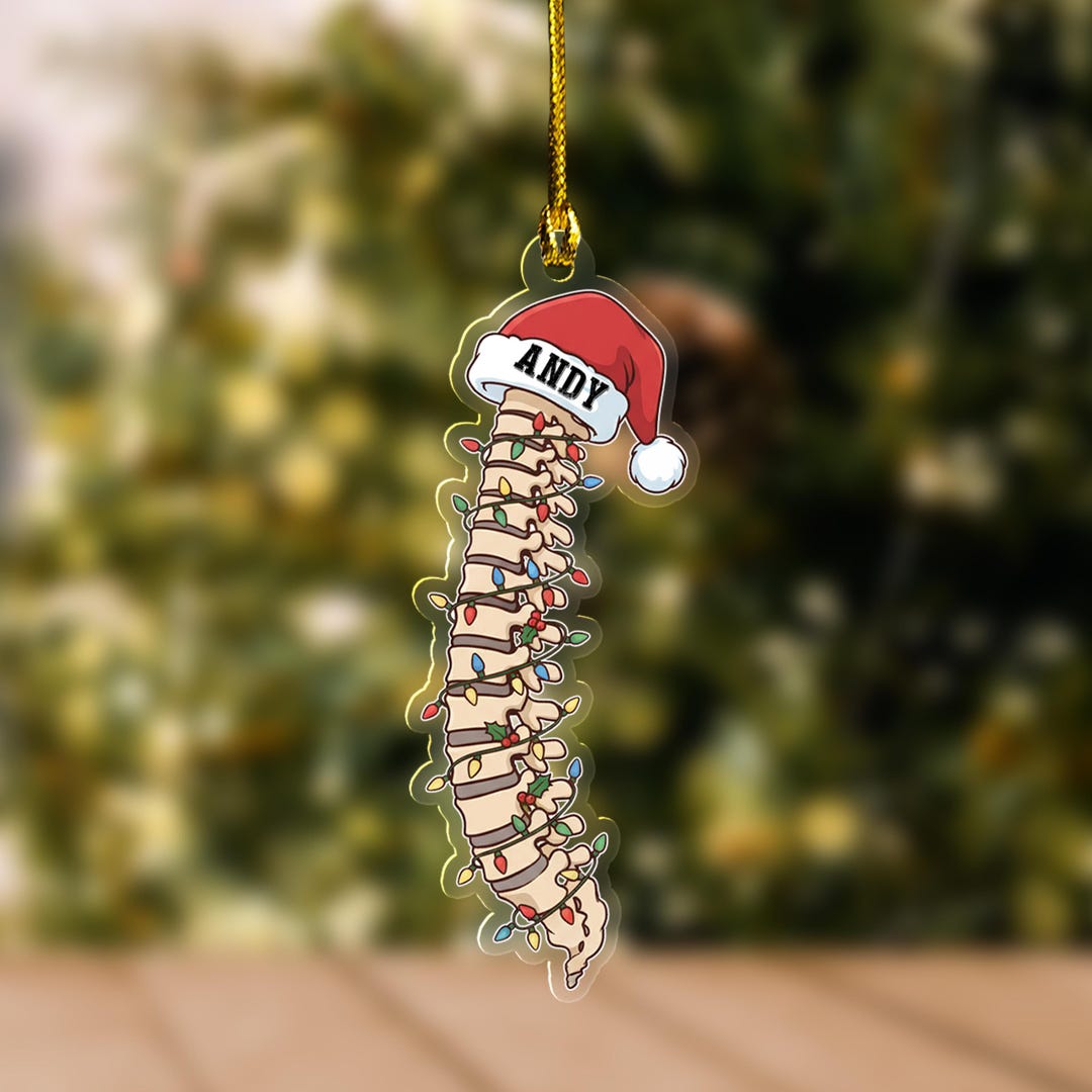 Personalized Human Spine 2D FLAT Ornament, Spine Anatomy Tree ...