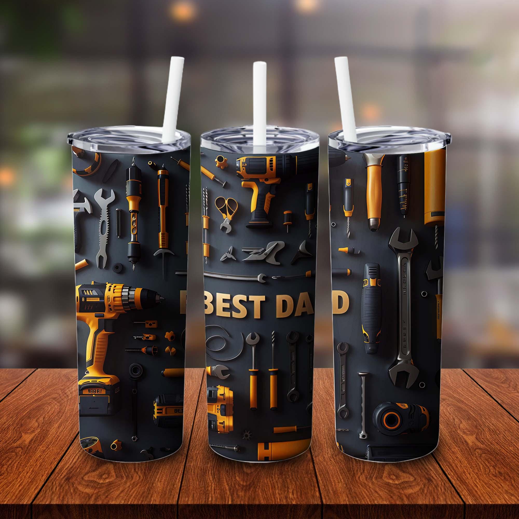 Best Dad 20 Oz Tumbler Wrap, Best Dad Tumbler PNG, Best Dad Tumbler ...