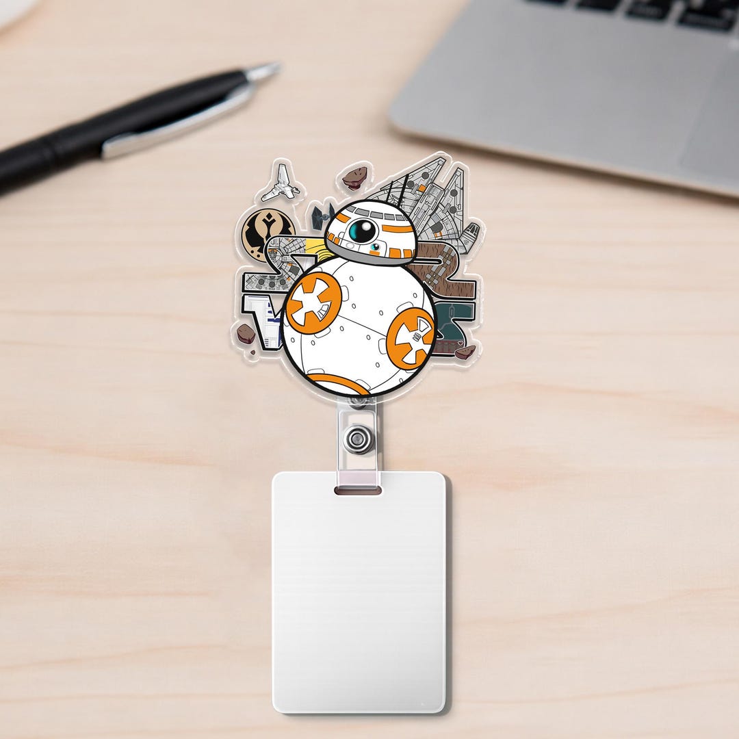 Sci Fi Badge Reel, Cute Space Character Badge Holder, Galaxy Nurse ...
