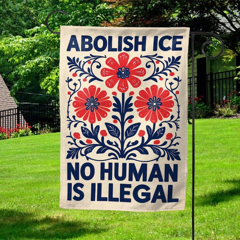 Abolish Ice Yard Flag - Etsy