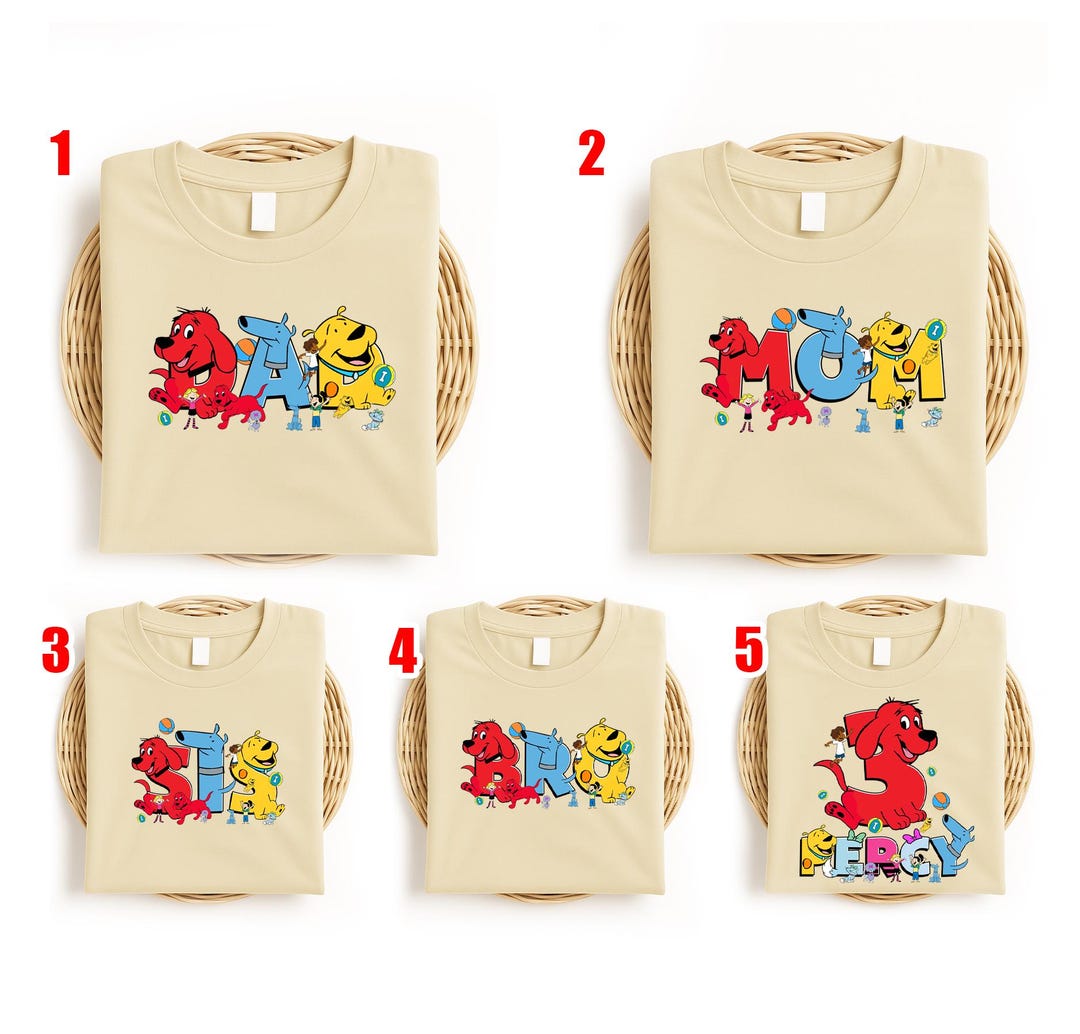 Clifford the Big Red Dog Family Birthday Shirt/red Dog Birthday Shirt ...