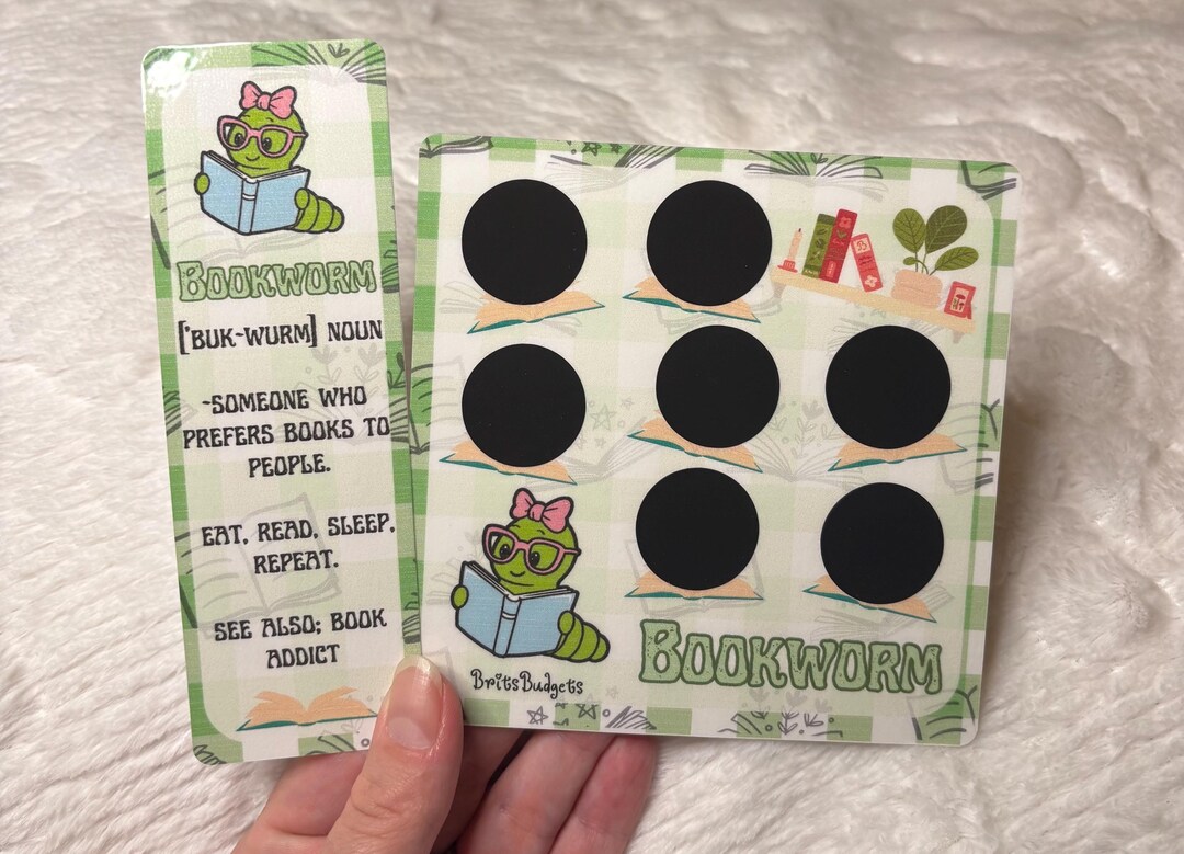 Bookworm Scratch off Savings Challenge | Square | Laminated - Etsy