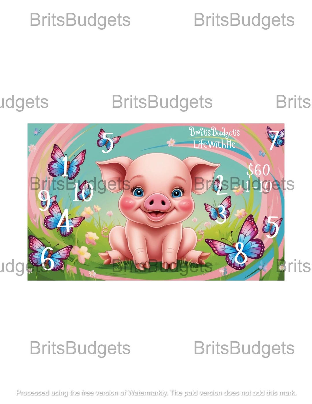 Pig Savings Challenge | A5 | DIGITAL DOWNLOAD - Etsy