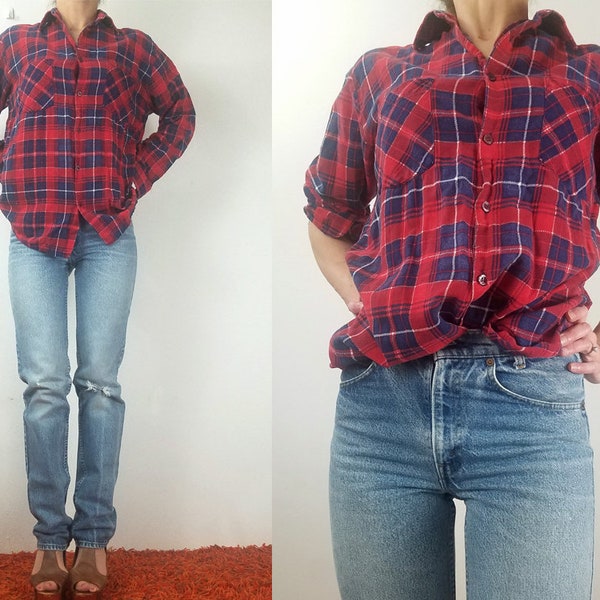 80s Plaid Shirt - Etsy