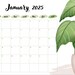 2025 Monthly Calendar, Green Houseplant Theme, Great for Office, Dorm ...