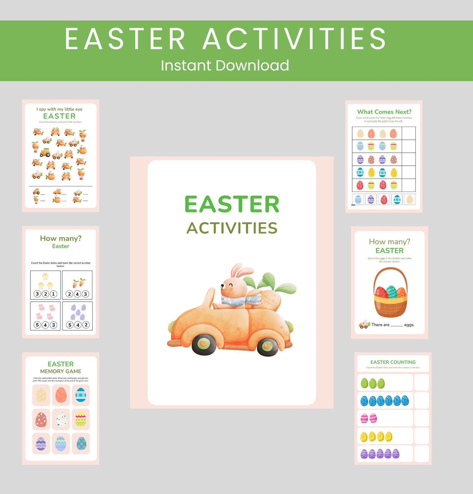 Christian Easter Activity Printable for Kids | Counting Activity Pages ...