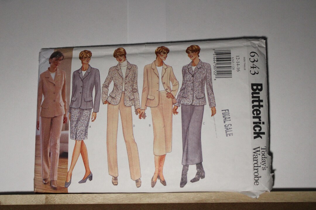 Vintage Women's Suit Sewing Pattern - Etsy