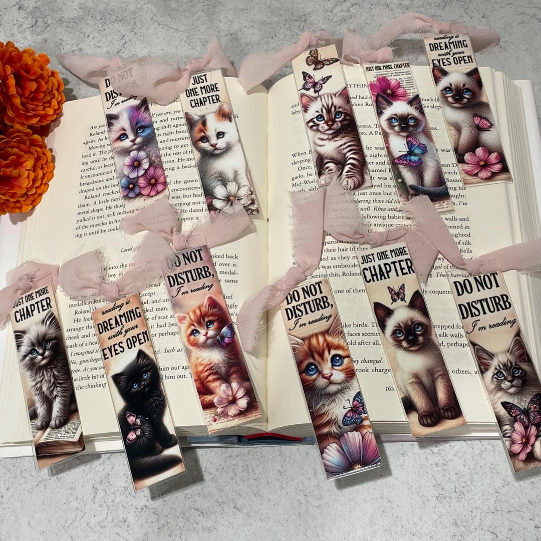 Acrylic Kitty Cat Bookmark - Etsy