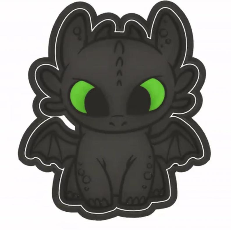 Toothless Body Cookie Cutter Stl File - Etsy