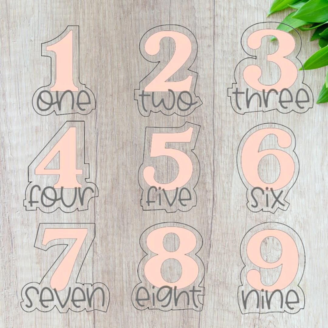 Numbers With Words Cookie Cutter Individual or Set - Etsy