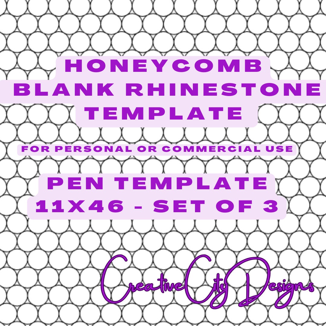 Set of 3 Pen Blank Rhinestone Template 11x46 - Etsy