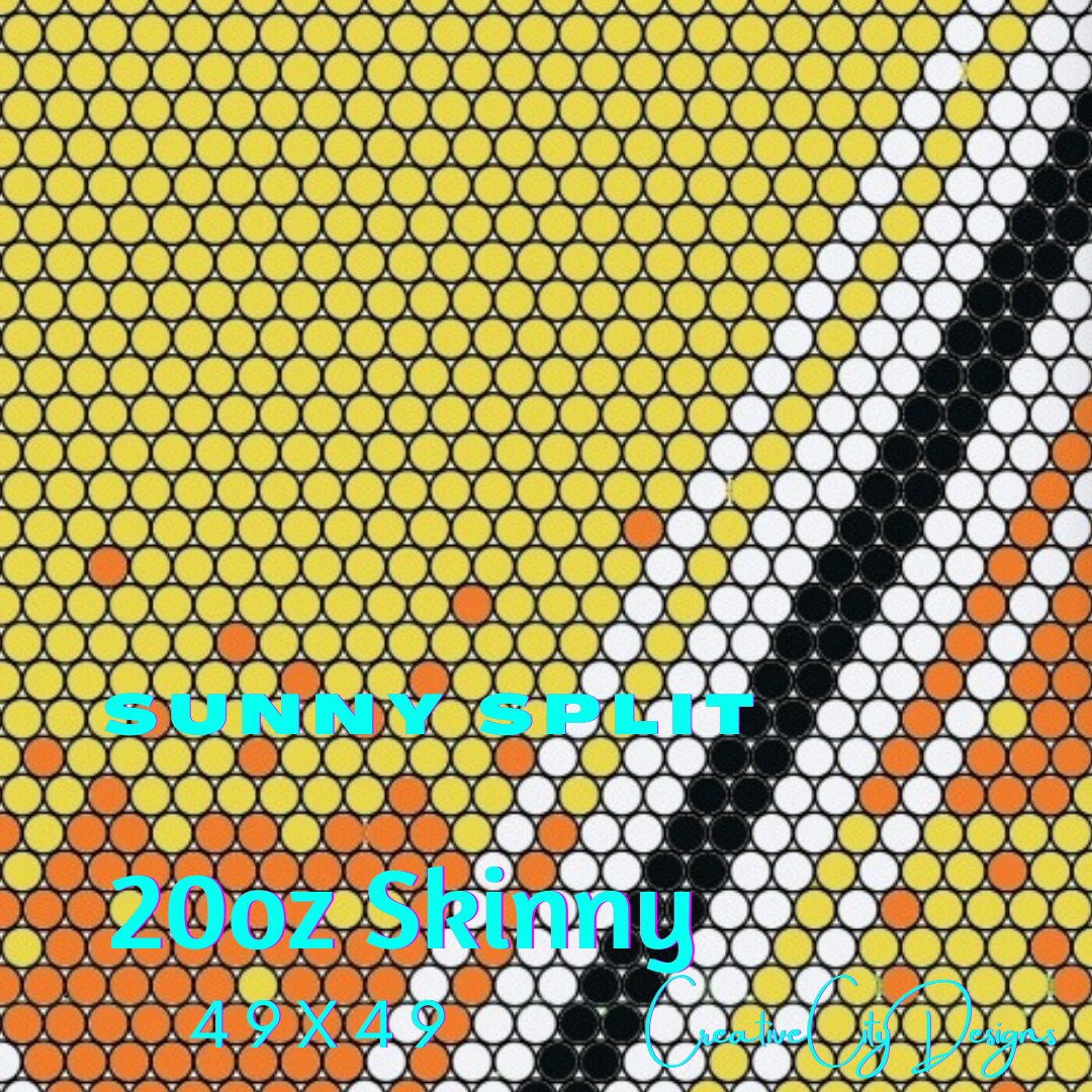 Sunny Split - 49x49 Rhinestone Template. Digital File Only. Ss20/5mm - Etsy