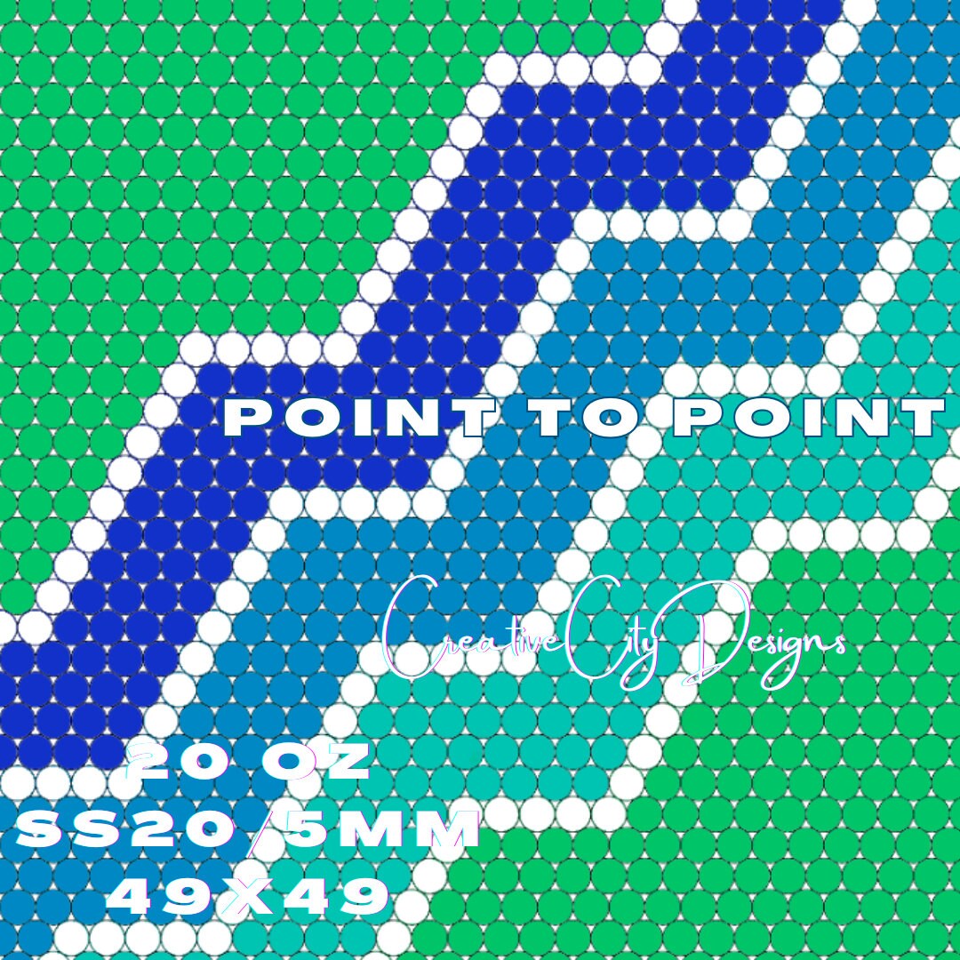 Point to Point - Digital Rhinestone Template: 20oz Skinny Tumbler 5mm ...
