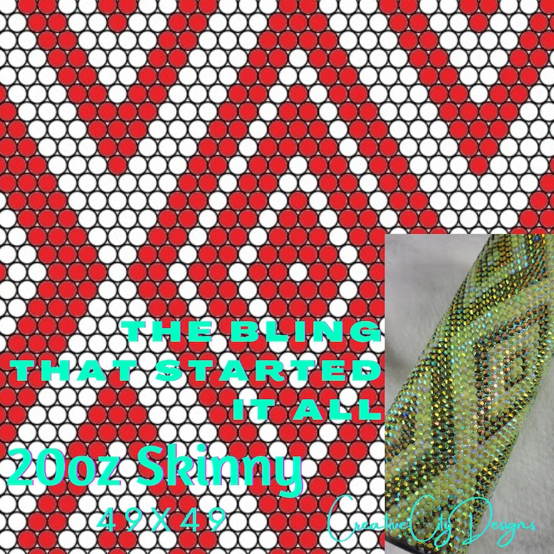 The Bling That Started It All - Rhinestone Template 49x49 - Digital ...