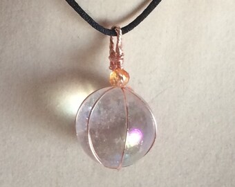 Crystal ball pendant | Etsy