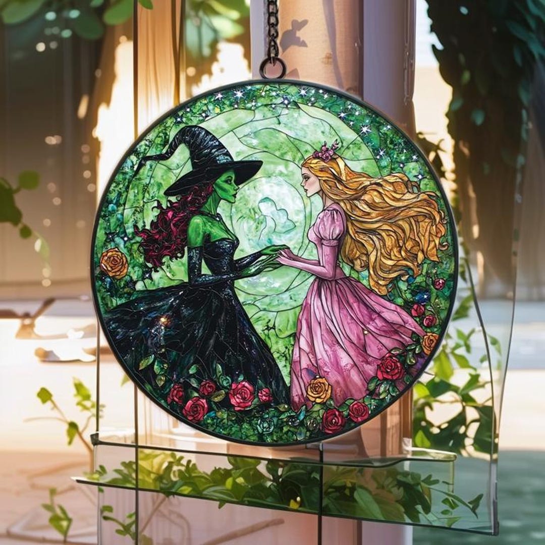 Elphaba & Glinda Suncatcher Acrylic Window Hanging Decor, Perfect ...