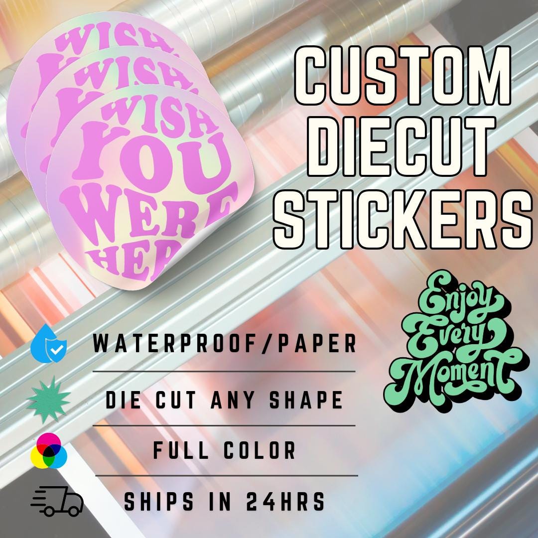 Custom Die Cut Stickers | Stickers | Full Colors Stickers | Cut to ...