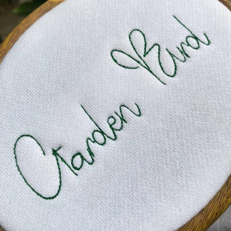 Handwritten Bean Stitch Font for Machine Embroidery, Cursive Script ...
