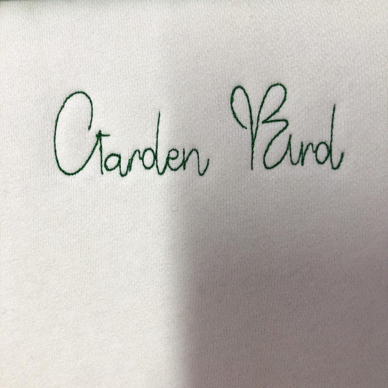 Handwritten Bean Stitch Font for Machine Embroidery, Cursive Script ...