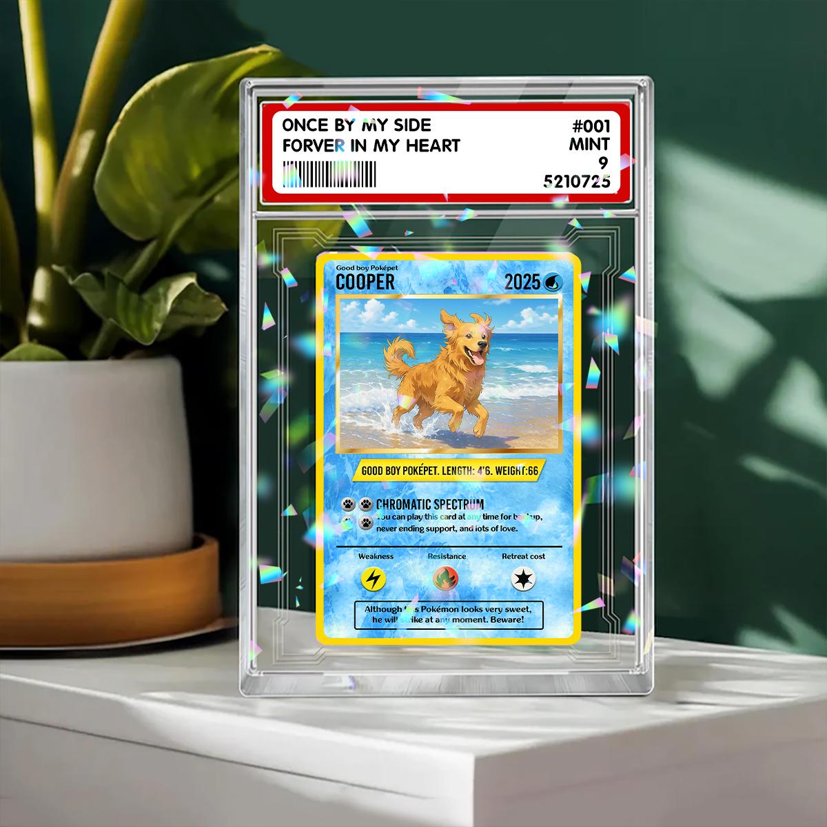Custom Animal Photo Poke Pet Hologram Plaque, Custom Poke Card Gift for ...