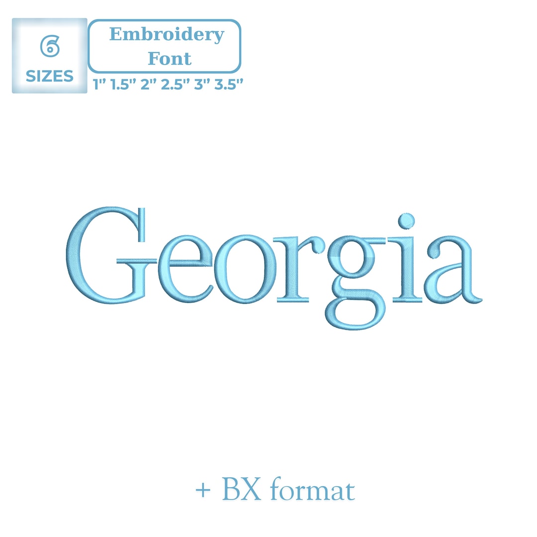 Georgia Embroidery Font, Vintage Font, Classic Letters, Serif Machine ...