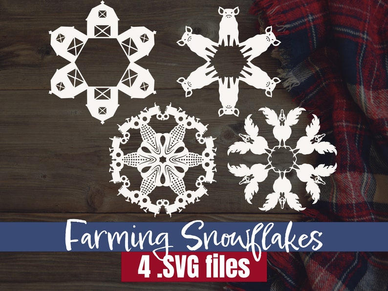 Farming Snowflake .SVG Files - for Cricut, Silhouette, Laser Cutter ...