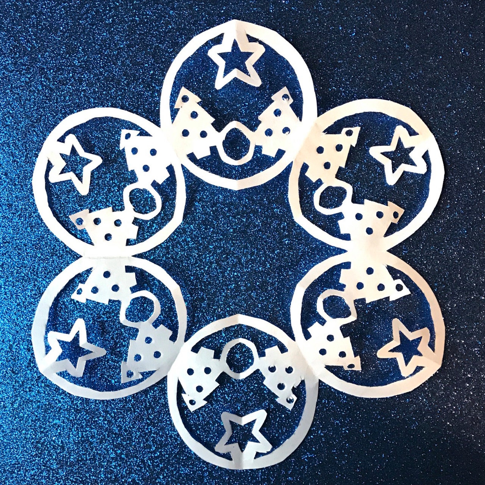 Christmas Cookies Paper Snowflake Pattern PDF Digital - Etsy