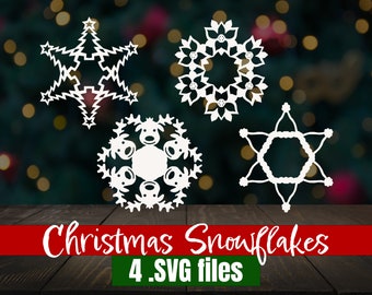 Winter Paper Snowflake .SVG Files - for Cricut, Silhouette, Laser ...