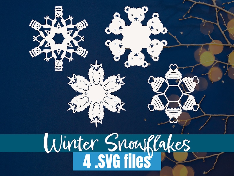Winter Paper Snowflake .SVG Files - for Cricut, Silhouette, Laser ...