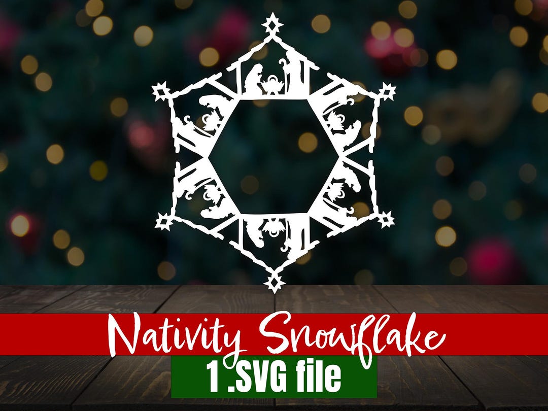 Nativity Paper Snowflake .SVG File - for Cricut, Silhouette, Laser ...