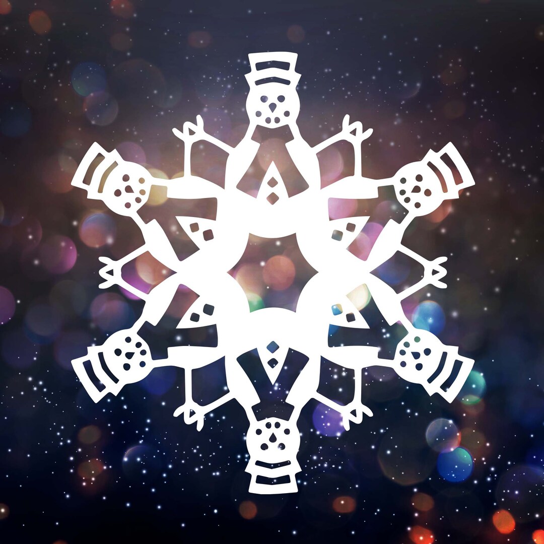 Snowmen Paper Snowflake Pattern PDF Digital Download Paper Snowflake ...