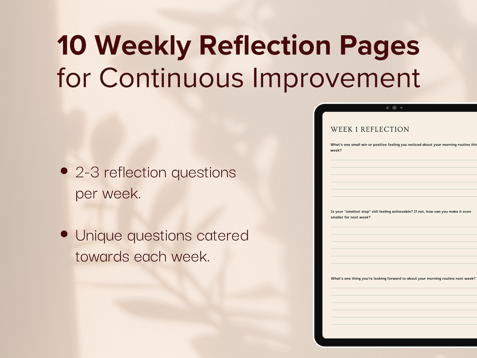 10-week Morning Habit Journal: Goal Setting, Self Improvement ...
