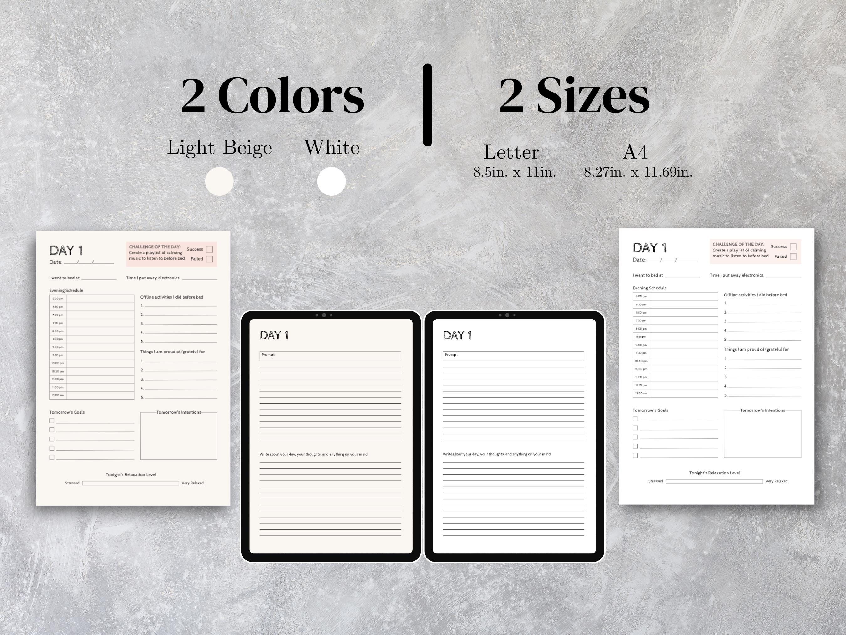 30 Day Night Routine Journal, Bedtime Routine Planner, Evening ...