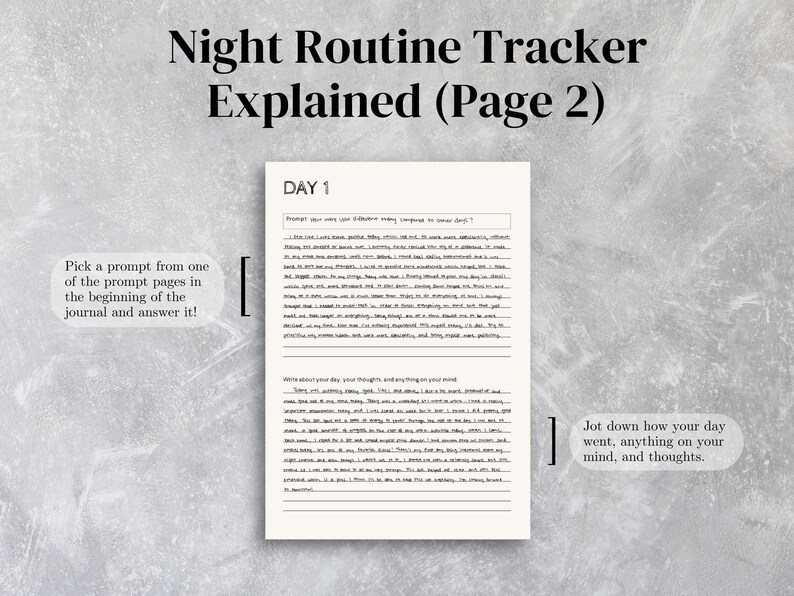 30 Day Night Routine Journal, Bedtime Routine Planner, Evening ...