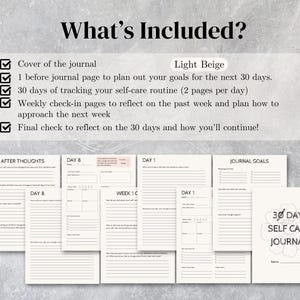 30 Day Self Care Journal, Mindfulness Journal, Wellness Planner, Mental ...