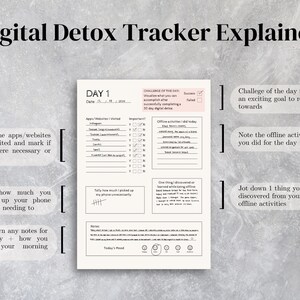 30 Day Digital Detox Journal, Social Media Detox Planner, Digital ...