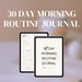 30 Day Morning Routine Journal, Morning Motivation Planner for ...