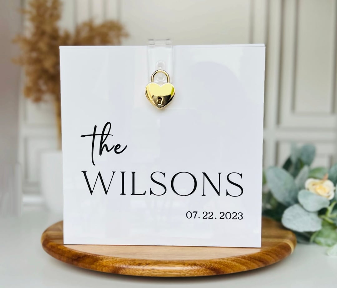 Wedding Card Box, Personalized Last Name Card Box, Card Holder, Wedding ...