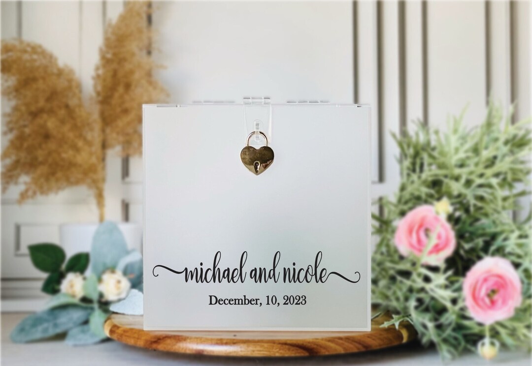 Wedding Card Box, Personalized Name Card Box, Event Card Holder ...