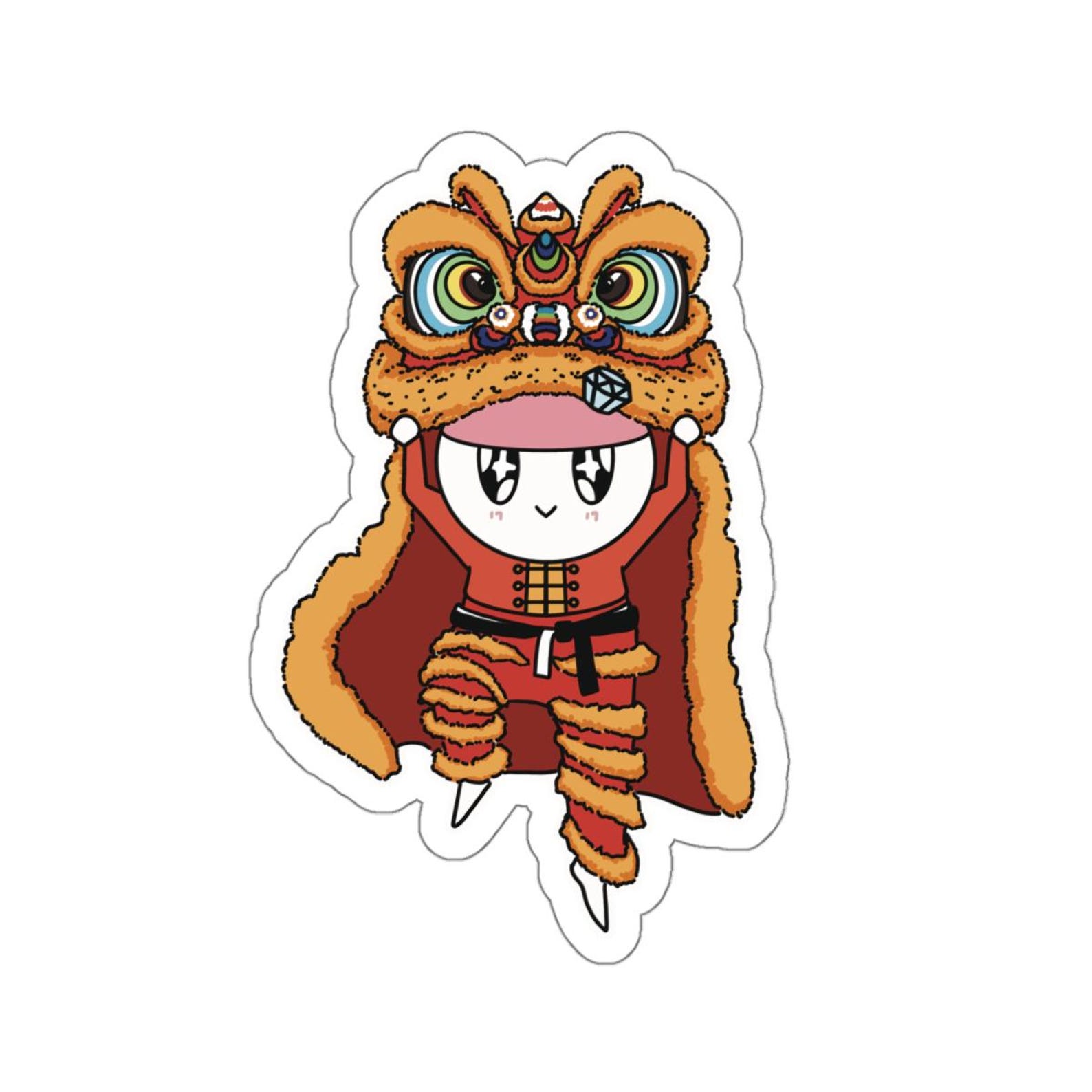 SEVENTEEN SVT Carat Bongbong Mascot Kiss-cut Sticker, Lion Dance Kpop ...