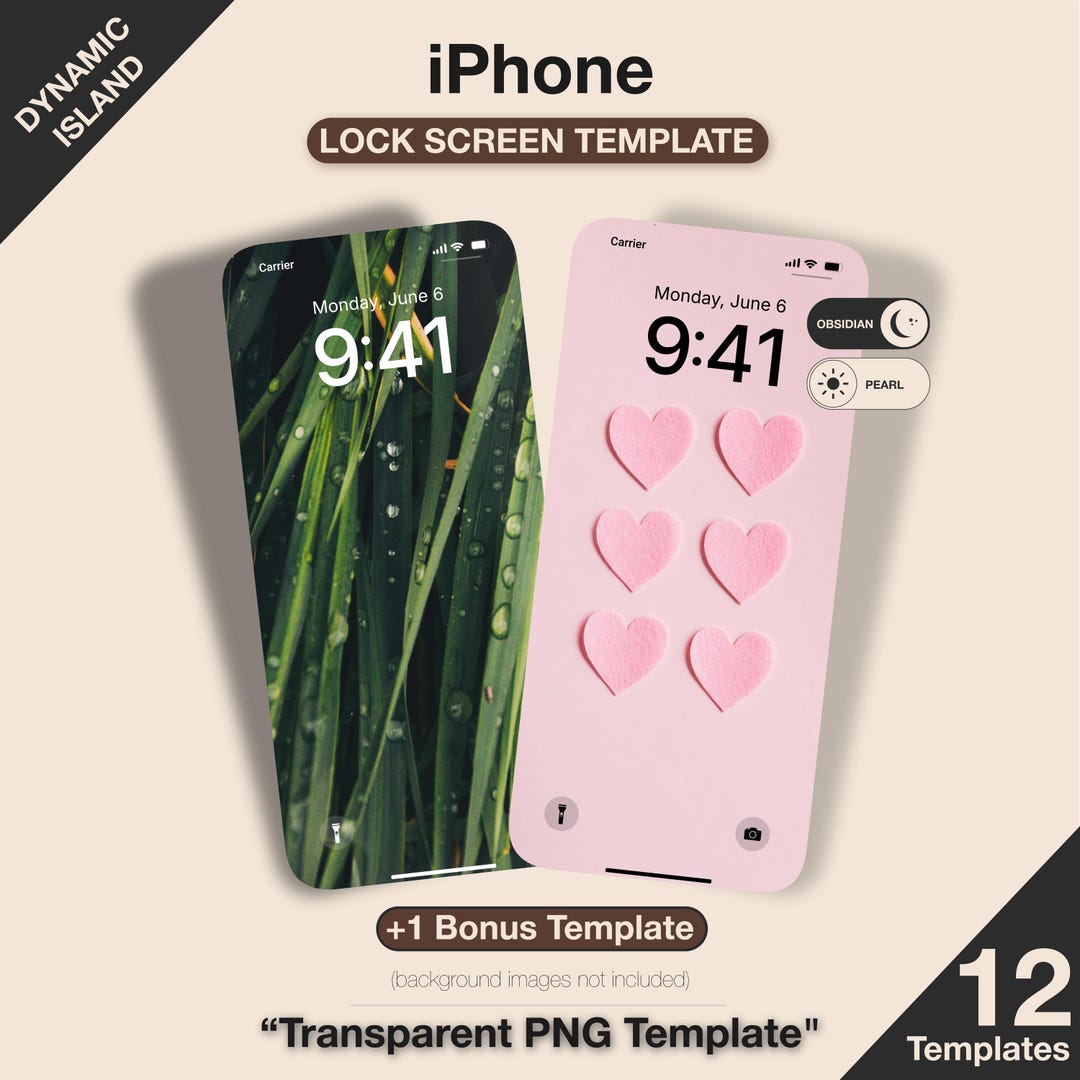 Personalized Lock Screen Template | High-quality Transparent Guide ...