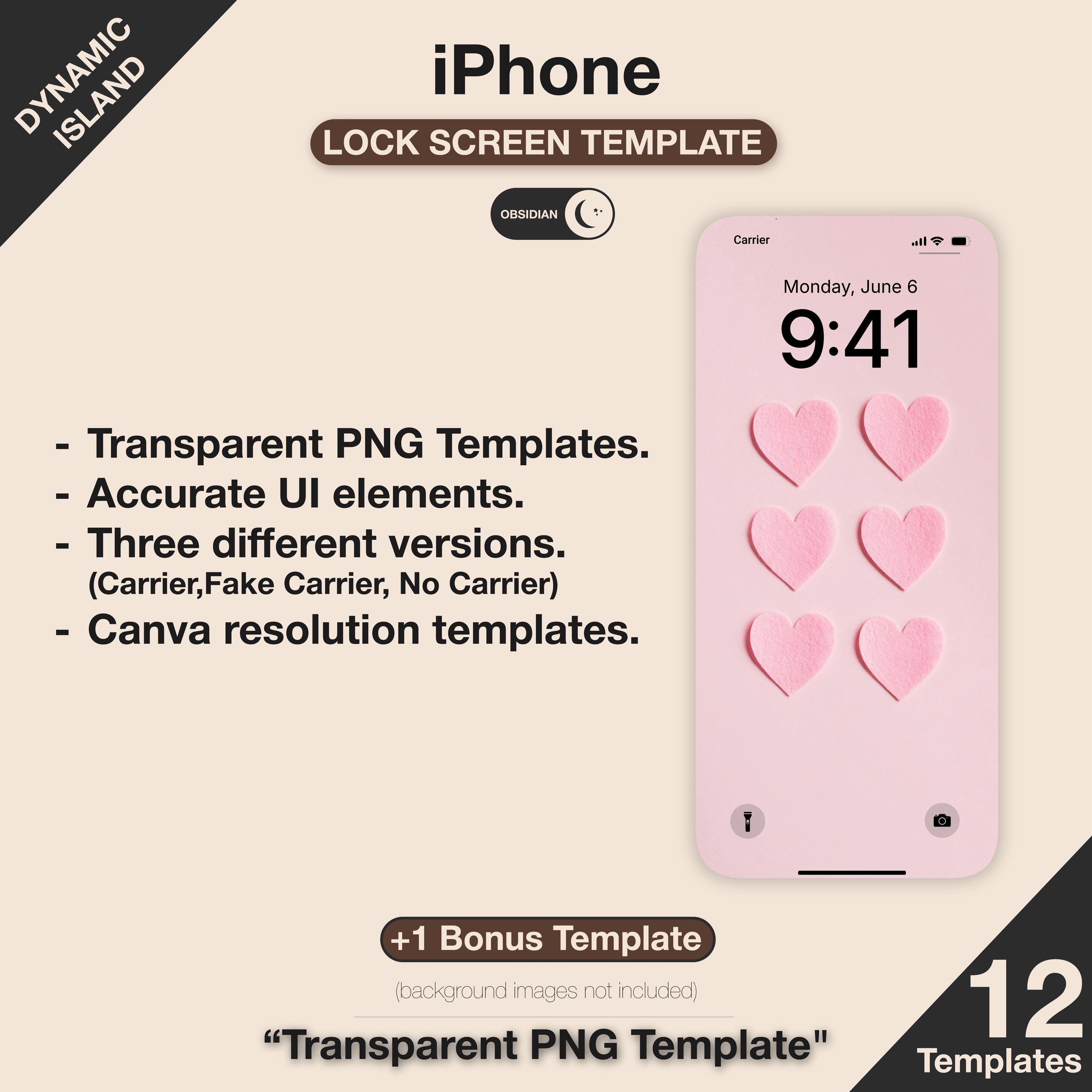 Personalized Lock Screen Template | High-quality Transparent Guide ...