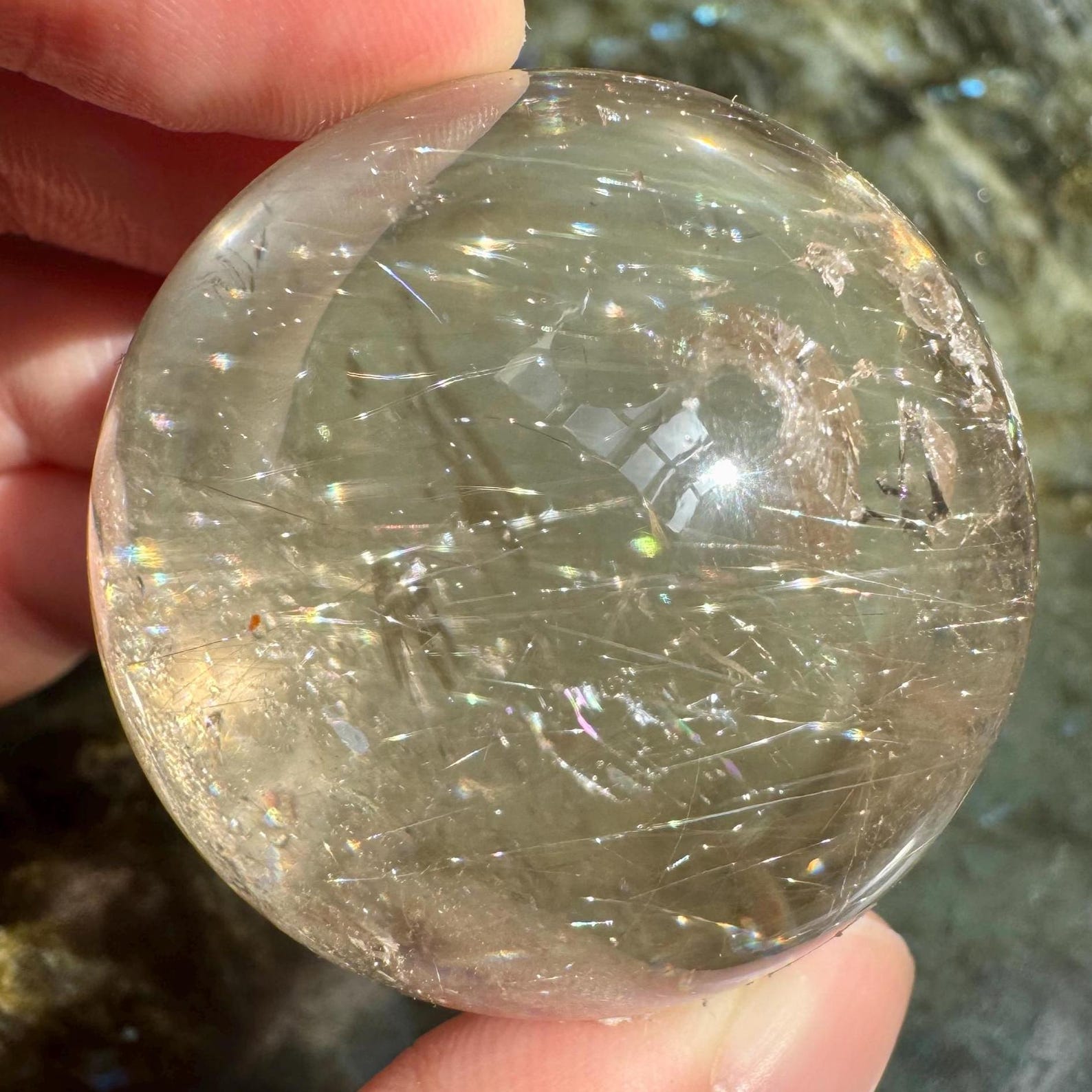 1.5" Shooting Star Golden Rutile Quartz Sphere From Brazil | Very Fine ...