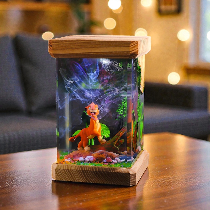 Lion Resin Lamp - Etsy