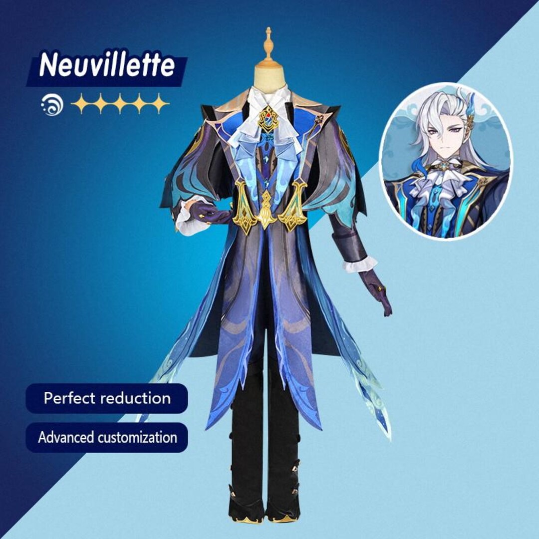 Cosplay Genshin Impact-customized Clothing-wigs-neuvillette-fontaine ...